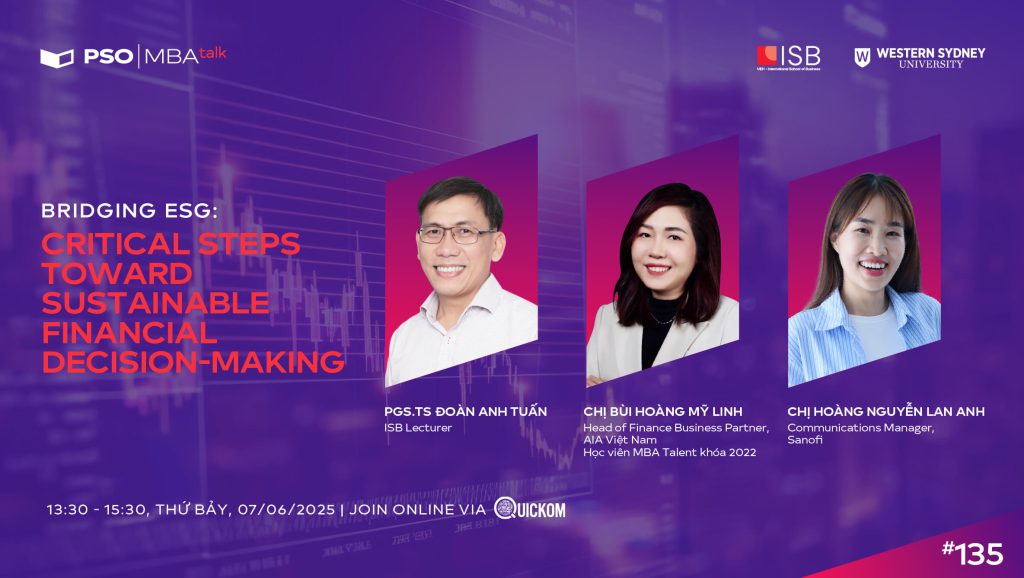 MBA Talk #135: Ra quyết định tài chính bền vững dựa trên ESG